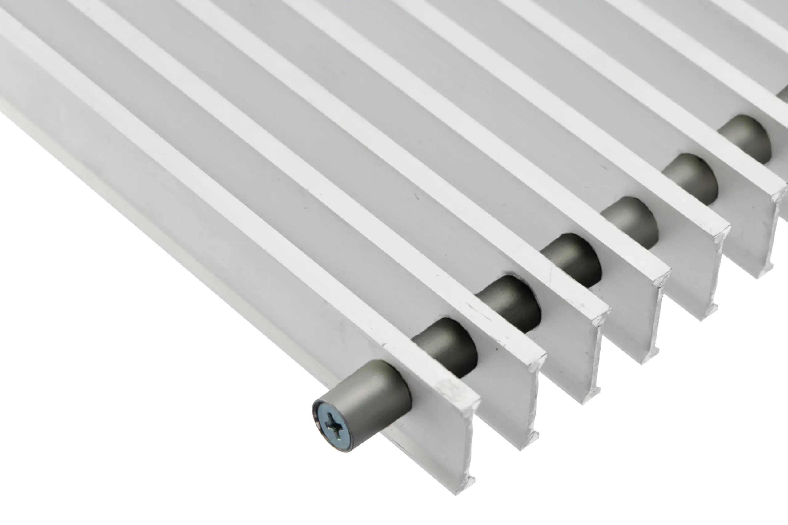Anodised Aluminium Roll-Up Closed Profile (Satin Stainless Steel)